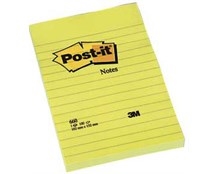 Notes Post-It 660 102x152mm Gul Lin
